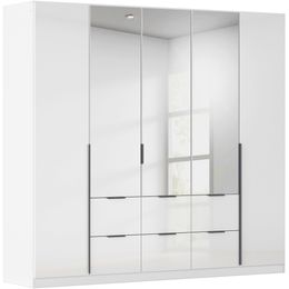 Dreht&uuml;renschrank OTTO HOME "Kleiderschrank Schrank Garderobe AGORDO mit Dekor- oder Hochglanzfront", wei&szlig; (alpinwei&szlig;, hochglanz wei&szlig;), B:226cm H:210cm T:54cm, Holzwerkstoff, Schr&auml;nke, Dreht&uuml;renschrank, mit Au&szlig;enschubk&auml;sten, in 7 Breiten und 2 H&ouml;hen MADE IN GERMANY