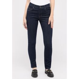 Slim-fit-Jeans Angels "CICI", Damen, Gr. 44, L&auml;nge 28, blau (schwarz indigo), Denim/Jeans, Obermaterial: 91% Baumwolle, 6% Polyester, 3% Elasthan, slim fit, Jeans Slim-fit-Jeans