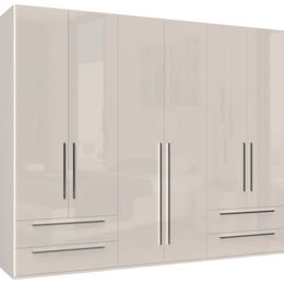 Kleiderschrank OTTO HOME "Piano, UV lackiert, hochgl&auml;nzend in beige oder wei&szlig;, FSC-zertifiziert", beige (beige hochglanz), B:272cm H:224cm T:56cm, FSC-zertifizierter Holzwerkstoff, Schr&auml;nke, Kleiderschrank, 272 oder 317cm breit, H&ouml;he 224cm, mit Soft-Close Funktion