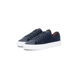 Sneaker Tommy Hilfiger "PREMIUM DRESS LEATHER MIX", Herren, Gr. 45, dunkelblau, Leder, Schuhe Sneaker, Freizeitschuh, Halbschuh, Schn&uuml;rschuh, weich gepolsterter Schaftrand