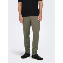 Only & Sons Chinohose ONLY & SONS "ONSMARK SLIM GW 0209 PANT NOOS", Herren, Gr. 38, L&auml;nge 32, bungee cord, Web, Obermaterial: 68% Viskose, 29% Polyester, 3% Elasthan, unifarben, slim fit lang, Hosen Chinohose, Viskosemischung, slim fit