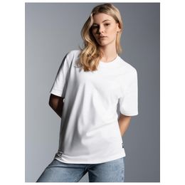 T-Shirt TRIGEMA "TRIGEMA Heavy T-Shirt aus 100% recycelter Baumwolle", Damen, Gr. M, wei&szlig;, 100% Baumwolle (recycelt), Basic, Shirts T-Shirt