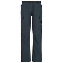 Outdoorhose DEPROC Active "KENORA Full Stretch Double Zip-Off", Damen, Gr. 54 (XXL), Normalgr&ouml;&szlig;en, grau (anthra), 95% Polyester; 5% Elasthan, Hosen Outdoorhose, auch in Gro&szlig;en Gr&ouml;&szlig;en erh&auml;ltlich