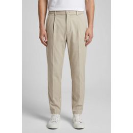 Bundfaltenhose Calvin Klein "SATEEN STRETCH TAPERED PLEAT", Herren, Gr. 30, L&auml;nge 32, grau (aluminum), Satin, Obermaterial: 98% Baumwolle, 2% Elasthan, unifarben, regular fit kn&ouml;chellang, Hosen Bundfaltenhose, in Satin-Optik