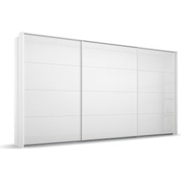 Schwebet&uuml;renschrank Rauch "Kleiderschrank Schrank Garderobe OTELI inkl. 3 Innenschubladen", wei&szlig; (wei&szlig;, hochglanz wei&szlig;), B:368cm H:233cm T:68cm, Holzwerkstoff, Schr&auml;nke, Schwebet&uuml;renschrank, inkl. Passepartout optional mit Beleuchtung MADE IN GERMANY