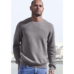 Strickpullover John Devin, Herren, Gr. 3XL (64/66), grau, Feinstrick, Obermaterial: 50% Baumwolle, 50% Polyacryl, unifarben, regular fit normal, Rundhals, Strickb&uuml;ndchen, Pullover Strickpullover, Pullover aus weichem Strukturstrick, Topseller