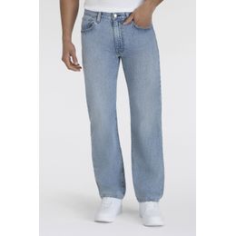 Levi's 5-Pocket-Jeans LEVI'S "555 RELAXED STRAIGHT", Herren, Gr. 38, L&auml;nge 32, blau (call me again ltwt), Denim/Jeans, Obermaterial: 82% Baumwolle, 18% Leinen, relaxed fit, Jeans 5-Pocket-Jeans