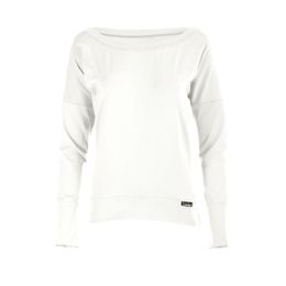 Oversize-Shirt WINSHAPE "Longsleeve WS2", Damen, Gr. M, wei&szlig;, 90% Baumwolle, 10% Elasthan, U-Boot-Ausschnitt, Shirts Oversize-Shirt
