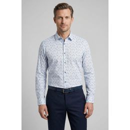 Langarmhemd OLYMP, Herren, Gr. S, N-Gr, wei&szlig;, Web, Obermaterial: 100% Baumwolle, regular fit normal, 1-Knopf-Manschette, Hemden Langarmhemd, Freizeithemd, regular fit, Kentkragen