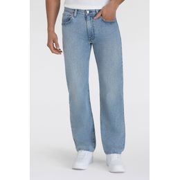 Levi's 5-Pocket-Jeans LEVI'S "555 RELAXED STRAIGHT", Herren, Gr. 33, L&auml;nge 32, blau (call me again ltwt), Denim/Jeans, Obermaterial: 82% Baumwolle, 18% Leinen, relaxed fit, Jeans 5-Pocket-Jeans