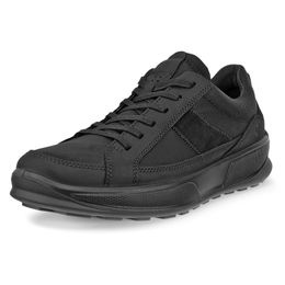 Sneaker Ecco "Byway", Herren, Gr. 46, schwarz, Leder, Textil, Schuhe Sneaker, Halbschuh, Freizeitschuh, Schn&uuml;rschuh mit softem Schaftrand