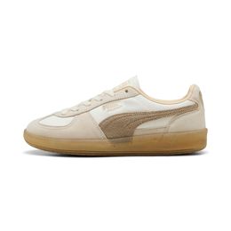 Sneaker Puma "PALERMO ELEVATED WNS", Damen, Gr. 40,5, warm wei&szlig;, chocolate chip, Leder, unifarben, Schuhe Sneaker