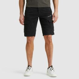 PME-Legend Cargoshorts PME LEGEND "NORDROP CARGO SHORTS STRETCH TWILL", Herren, Gr. 40, N-Gr, schwarz, Twill, Obermaterial: 98% Baumwolle, 2% Elasthan, unifarben, regular fit kniefrei, Hosen Cargoshorts, Sommerhose