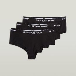 G-Star Raw Hipster G-STAR, Damen, Gr. M (38), 3 Stk., schwarz (schwarz, schwarz), Jersey, Obermaterial: 95% Baumwolle, 5% Elasthan, Unterhosen Hipster