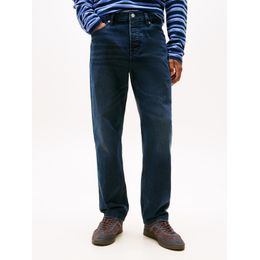 Slim-fit-Jeans Tommy Jeans "RYAN SLIM STR", Herren, Gr. 38, L&auml;nge 32, denim blau schwarz, Denim/Jeans, Obermaterial: 99% Baumwolle, 1% Elasthan, slim fit, Jeans Slim-fit-Jeans, slim fit, straight leg