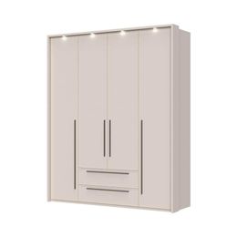 Dreht&uuml;renschrank OTTO HOME "Opera mit oder ohne Kranz inkl. LED-Bel.,B92,137,182 oder 227 cm", cashmere, B:187cm H:226cm T:60cm, FSC-zertifizierter Holzwerkstoff, MDF, Schr&auml;nke, Dreht&uuml;renschrank, UV lackiert, Soft Close Funktion, H&ouml;henverstellbare F&uuml;&szlig;e