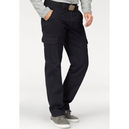 MAN'S WORLD Cargohose MAN'S WORLD, Herren, Gr. 46, N-Gr, schwarz, Obermaterial: 100% Baumwolle, unifarben, bequem lang, Hosen Cargohose, mit aufgesetzten Taschen, Topseller