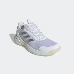 Handballschuh adidas Performance "CRAZYFLIGHT 6 HALLEN", Damen, Gr. 41, cloud wei&szlig;, silber metallic, core schwarz, Synthetik, Textil, Schuhe Handballschuh, besonders geeignet f&uuml;r Handball und Volleyball