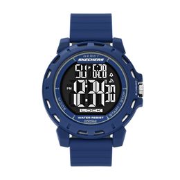 Chronograph Skechers "NEWKIRK", blau, Armbanduhren, Herren, Chronograph, Quarzuhr, Armbanduhr, Herrenuhr, Silikonarmband, digital, Tag