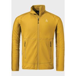 Sch&ouml;ffel Fleecejacke SCH&Ouml;FFEL "Fleece Jk Style Cascata MNS", Herren, Gr. 52, gelb (5205, gelb), Oberstoff: 94% Polyester, 6% Elasthan, regular fit, hoch geschlossener Ausschnitt, Jacken Fleecejacke