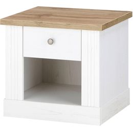 Nachtkommode OTTO HOME "WESTMINSTER", wei&szlig; (pinie wei&szlig; dekor), B:50cm H:46cm T:40cm, Sideboards, Nachtkommode, mit 1 Schublade, exclusiv by Otto