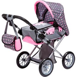 Kombi-Puppenwagen BAYER "City Star, Fee", grau, Puppenwagen, KinderB:37cm H:65cm T:72,5cm, Kunststoff, Metall, Stoff, Kombi-Puppenwagen, mit Wickeltasche, B:37cm H:65cm T:72,5cm
