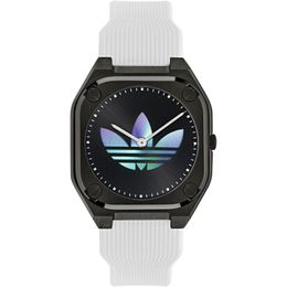 Quarzuhr adidas originals "CITY TECH THIN", wei&szlig;, Armbanduhren, Damen, Quarzuhr, Armbanduhr,Herrenuhr,Damenuhr,Silikonarmband,wasserabweisend bis 5 bar