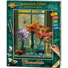 Malen nach Zahlen Schipper "Meisterklasse Premium - Blumenliebe", bunt, Malvorlagen, KinderB:41cm H:52cm, Malen nach Zahlen, Made in Germany, B:41cm H:52cm