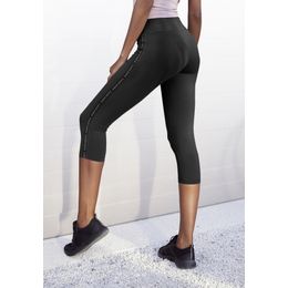 active by Lascana Caprileggings LASCANA ACTIVE, Damen, Gr. XS (32/34), N-Gr, schwarz, Jersey, Obermaterial: 95% Baumwolle, 5% Elasthan, unifarben, Basic, figurbetont kniebedeckend, Hosen Caprileggings, mit breitem Komfortbund, Topseller