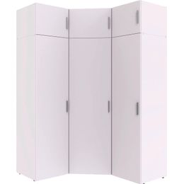 Schranksystem wimex "M&uuml;nster", wei&szlig;, H:225cm T:54cm, Holzwerkstoff, Schr&auml;nke, Schranksystem, Mehrzweckschrank