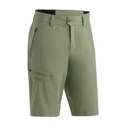 Outdoorhose Maier Sports "Nil Short Loop", Herren, Gr. 60, Normalgr&ouml;&szlig;en, gr&uuml;n (heugr&uuml;n), 100% Polyester, Hosen Outdoorhose, Herren Shorts, kurze Wanderhose, Outdoorhose 4 Taschen, Regular Fit