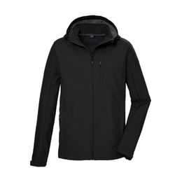 Softshelljacke Killtec "KOS 103 MN SFTSHLL JCKT", Herren, Gr. 3XL, schwarz, Oberseite: 100% Polyester;R&uuml;ckseite: 100% Polyester;Futter: 100% Polyester, Jacken Softshelljacke, Atmungsaktive, wind- und wasserabweisende Softshelljacke