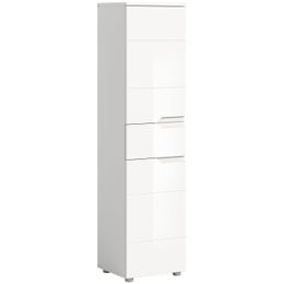 Midischrank Welltime "CAPRI, H&ouml;he 151cm, 2 T&uuml;ren mit Soft-Close-Funktion, 1 Schubkasten", wei&szlig; (wei&szlig;, wei&szlig; hochglanz), B:38cm H:151cm T:34cm, FSC-zertifizierter Holzwerkstoff, MDF, Schr&auml;nke, Midischrank, Mehrzweckschrank, Universalschrank, Badschrank, Badhochschrank