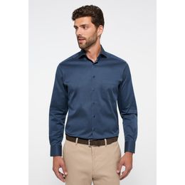 Langarmhemd Eterna "MODERN FIT", Herren, Gr. 44, Normalgr&ouml;&szlig;en, blau (petrol), Twill, 100% Baumwolle, tailliert, Manschette, Hemden Langarmhemd, NON IRON (b&uuml;gelfrei)