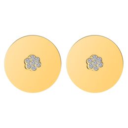 Adelia&acute;s Paar Ohrstecker ADELIA&acute;S "Damen Ohrringe &iquest; Ohrstecker aus Edelstahl mit Strass Steinchen", gold, Ohrringe, Damen, Edelstahl, Paar Ohrstecker