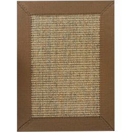 Sisalteppich Astra "Manaus" Gr. 2, braun (cognac), B:80cm H:6mm L:160cm, Sisal, Teppiche, Sisalteppich, echtes Sisalprodukt, Wohnzimmer