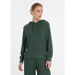Kapuzensweatshirt Ragwear "TONNARA", Damen, Gr. M, pine gr&uuml;n, Feinstrick, Obermaterial: 75% Viskose, 22% Polyester, 3% Elasthan, unifarben, normal, Rundhals, Sweatshirts Kapuzensweatshirt