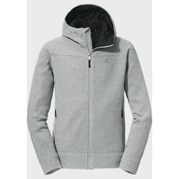 Sch&ouml;ffel Fleecejacke SCH&Ouml;FFEL "Fleece Hoody Lakefield M", Herren, Gr. 48, grau (9260, grau), Oberstoff Rumpf: 50% Wolle 27% Polyester 23% Nylon Futter Kapuze: 100% Polyester Wattierung Kapuze: 100% Polyester, regular fit, hoch geschlossener Ausschnitt, Jacken Fleecejacke