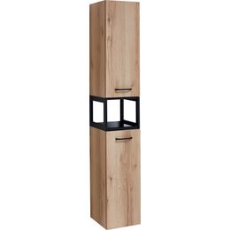 Hochschrank Optifit "Yukon", braun (wildeiche), B:30cm H:179,2cm T:34,6cm, Holzwerkstoff, Schr&auml;nke, Hochschrank