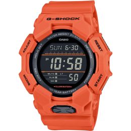 Chronograph Casio G-SHOCK, orange (orange, schwarz), Armbanduhren, Herren, Chronograph, Quarzuhr, Armbanduhr,Herrenuhr, digital, autom. Kalender, Resinarmband