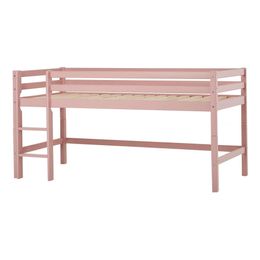 Hochbett Hoppekids "ECO Dream MY COLOR", rosa, B:101cm H:105cm L:208cm, Kiefer massiv, Hochbetten, Hochbett, 90x200, umbaubar in Einzelbett, 4 Farben