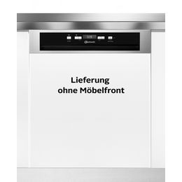 Bauknecht teilintegrierbarer Geschirrsp&uuml;ler "BKSV1 PAN", Energieeffizienz: A, silber (silberfarben), B:59,8cm H:82cm T:55,5cm, Geschirrsp&uuml;ler, ActiveDry - automatisches T&uuml;r&ouml;ffnungssystem, teilintegrierbarer Geschirrsp&uuml;ler