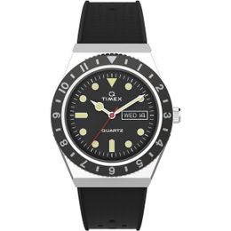 Quarzuhr Timex "DIVER INSPIRED", schwarz, Armbanduhren, Herren, Quarzuhr, Armbanduhr, Herrenuhr, Datum, Leuchtzeiger, Silikonarmband