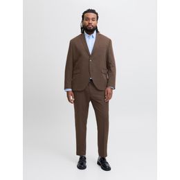 Jack & Jones PlusSize Anzug "JPRFRANCO SUIT NOOS PLS", Herren, Gr. 70, N-Gr, delicioso, Web, Obermaterial: 78% Polyester, 17% Viskose, 5% Elasthan, JACK & JONES PLUSSIZE, unifarben, slim fit, Anz&uuml;ge Anzug