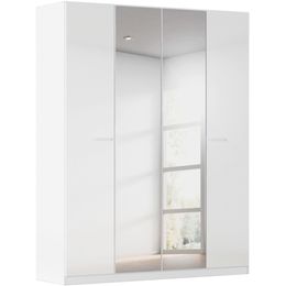 Dreht&uuml;renschrank Rauch "Kleiderschrank Schrank Garderobe TOPSELLER OTELI inkl. Inneneinteilung", alpinwei&szlig;, hochglanz wei&szlig;, B:181cm H:229cm T:54cm, Holzwerkstoff, Schr&auml;nke, Dreht&uuml;renschrank, mit zus&auml;tzlichen Einlegeb&ouml;den, optional mit Spiegel MADE IN GERMANY