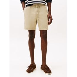 Shorts Tommy Hilfiger "MERCER 7NC PO PAPERTOUCH SHORT", Herren, Gr. 36, N-Gr, gr&uuml;n (sandalwood), Web, Obermaterial: 98% Baumwolle, 2% Elasthan, kniefrei, Hosen Shorts
