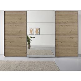 Schwebet&uuml;renschrank Rauch "Kleiderschrank Schrank Garderobe TOPSELLER OTELI inkl. Inneneinteilung", braun (eiche artisan), B:360cm H:229cm T:62cm, Holzwerkstoff, Schr&auml;nke, Schwebet&uuml;renschrank, mit 3 Innenschubladen sowie zus&auml;tzlichen Einlegeb&ouml;den MADE IN GERMANY