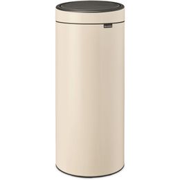 M&uuml;lleimer Brabantia "Touch Bin New, 30L", beige (soft beige), B:29,5cm H:72cm T:32cm &Oslash;:29,5cm, Kunststoff, Metall, M&uuml;lleimer, M&uuml;lleimer, Soft-Touch-&Ouml;ffnungssystem