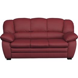 2,5-Sitzer COTTA "Casino", rot, B:191cm H:88cm T:92cm, 100% Echtleder, Sofas, 2 5-Sitzer, Polstergarnitur, auch als Set erh&auml;ltlich