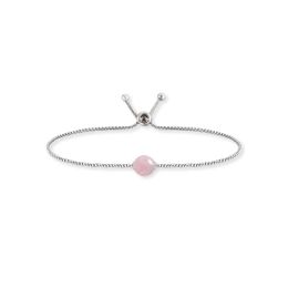 Silberarmband Engelsrufer "ERB-LILGEM-RQ", bunt (silberfarben, pink, pink), Armb&auml;nder, Damen, 22cm, Silber 925 (Sterlingsilber), Silberarmband, mit Rosenquarz